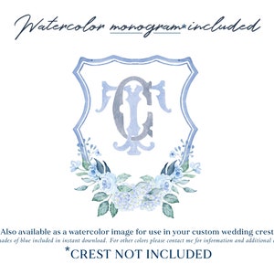 CT Wedding Monogram, TC Classic Monogram, Watercolor Monogram ...