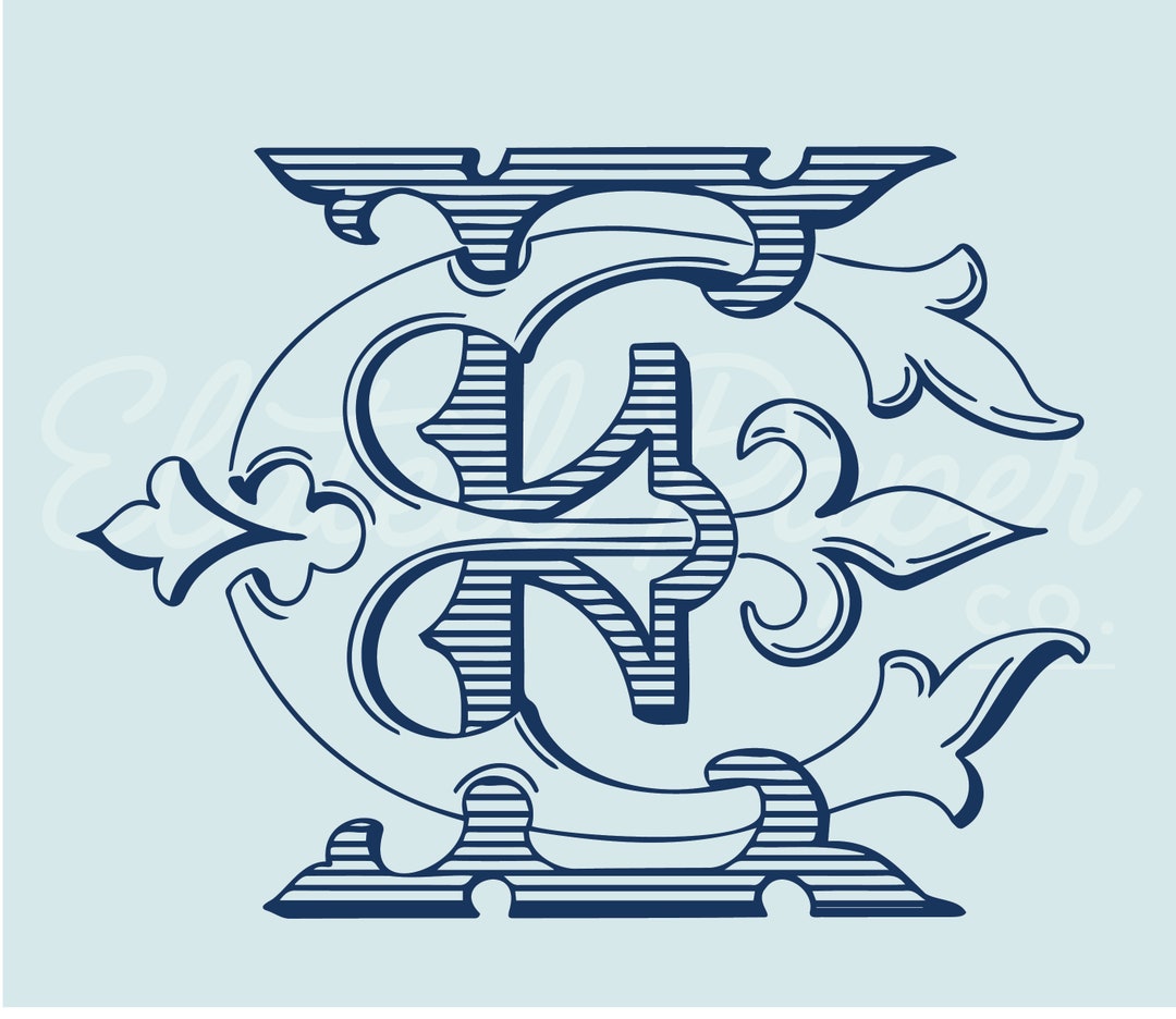 EE Vintage Monogram, Vintage Wedding Monogram, Vintage Watercolor ...