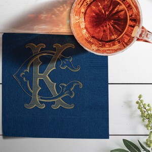 CK Wedding Monogram, KC Classic Monogram, Watercolor Monogram ...