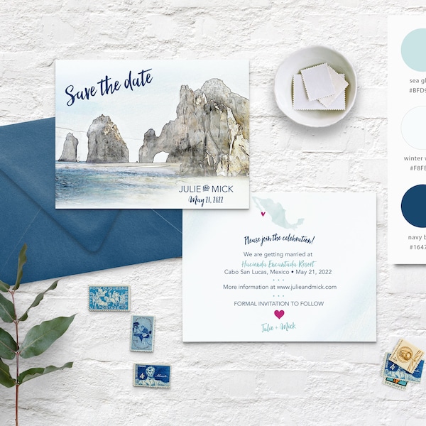 Destination Wedding Invitation Mexico - Etsy
