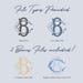 BC Wedding Monogram, CB Classic Monogram, Watercolor Monogram ...