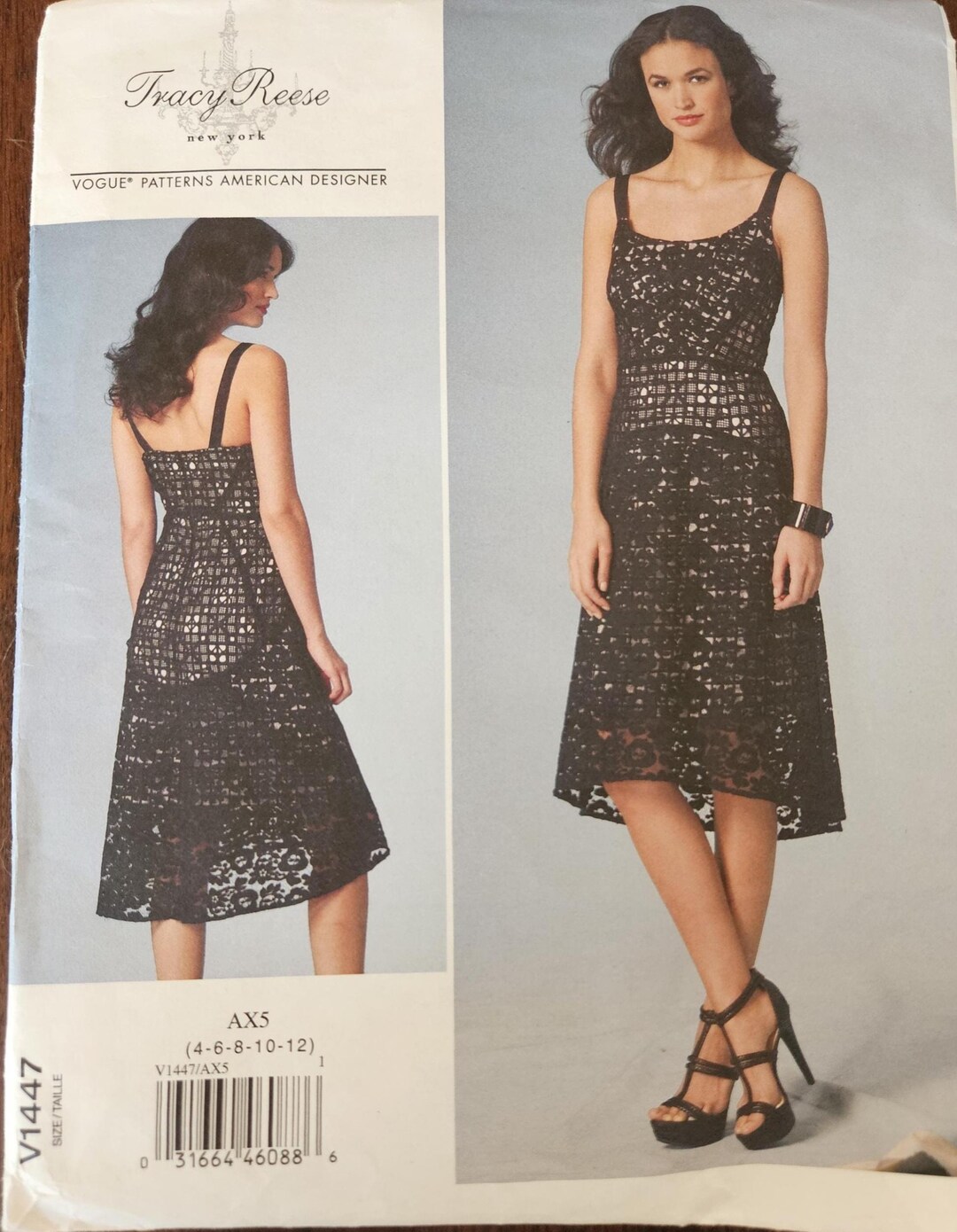 Vogue V1447 Misses Designer Dress | Lined, Shoulder Straps, French ...