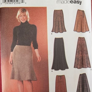 Simplicity 1560/5914 Misses Woven Skirts Slim & A-line, Side Zipper ...