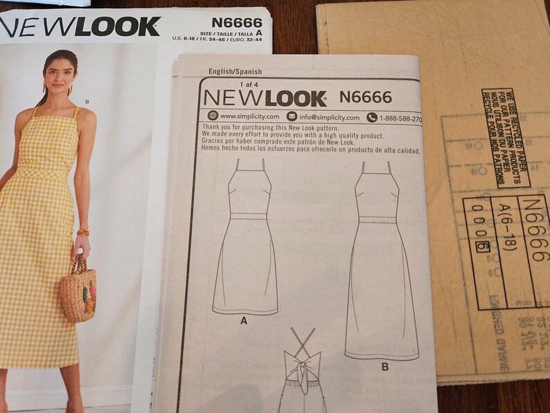 New Look 6666 Misses Halter Dress Fitted Bodice, A-line Skirt, Sundress ...