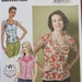 Simplicity 8453 Misses Knit Tops Asymmetrical, Cold Shoulder ...