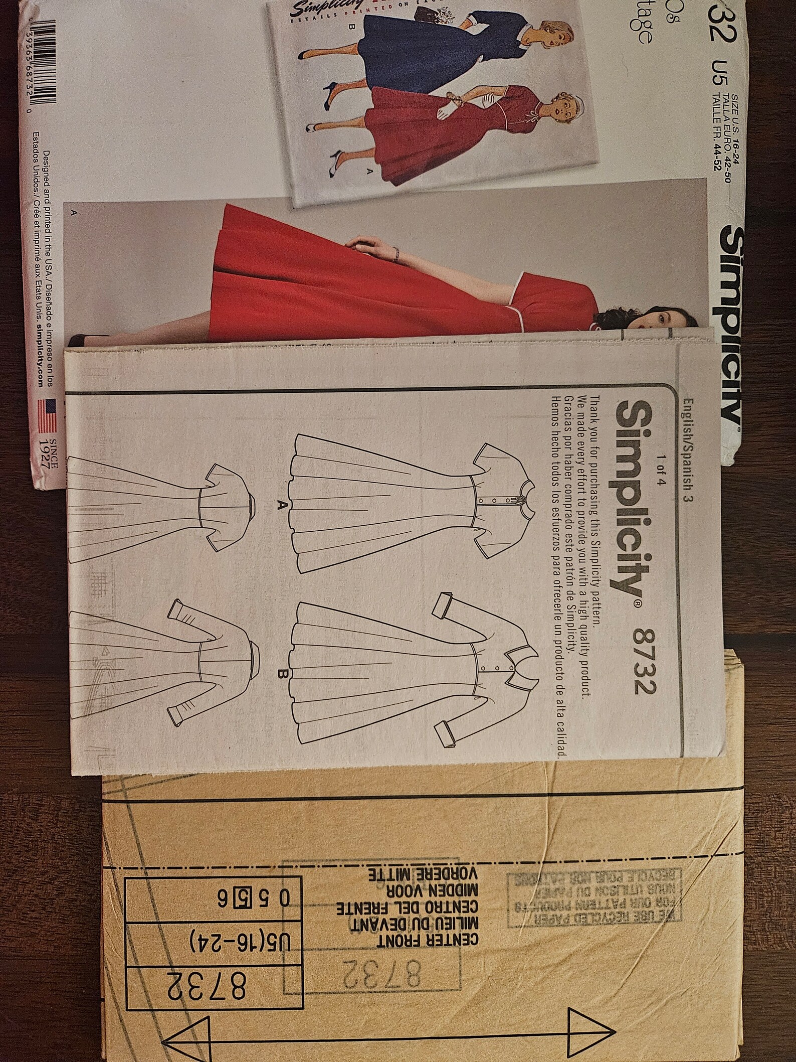 Simplicity 8732 Misses Woven 1950's Dress Retro, Collar & Sleeve ...