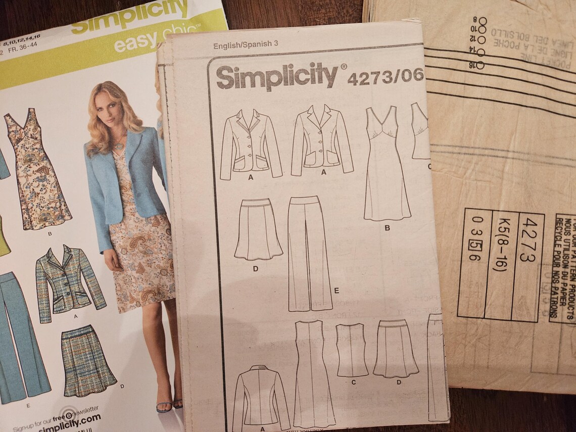 Simplicity 4273 Misses/miss Petite Suit | Jacket, Flared Skirt, Top ...
