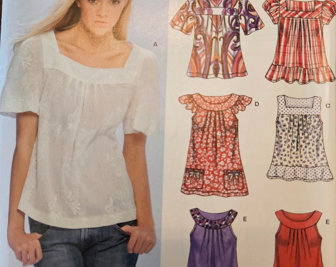 New Look 6705 Misses Woven Peasant Tops | Pullover, Neckline, Sleeve ...