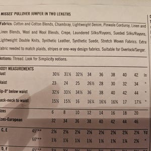 Simplicity 9830 Misses Pullover Jumper Length & Neckline Options ...