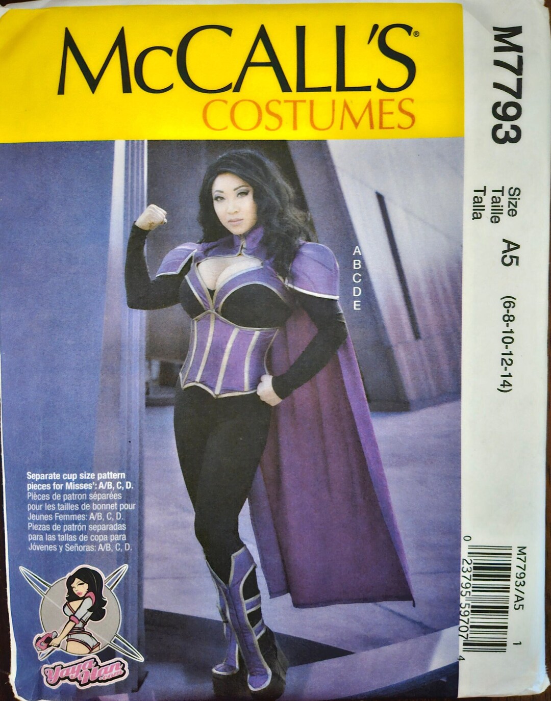 Mccalls M7793 Misses Superhero Cosplay | Bodysuit W/zipper, Vest ...