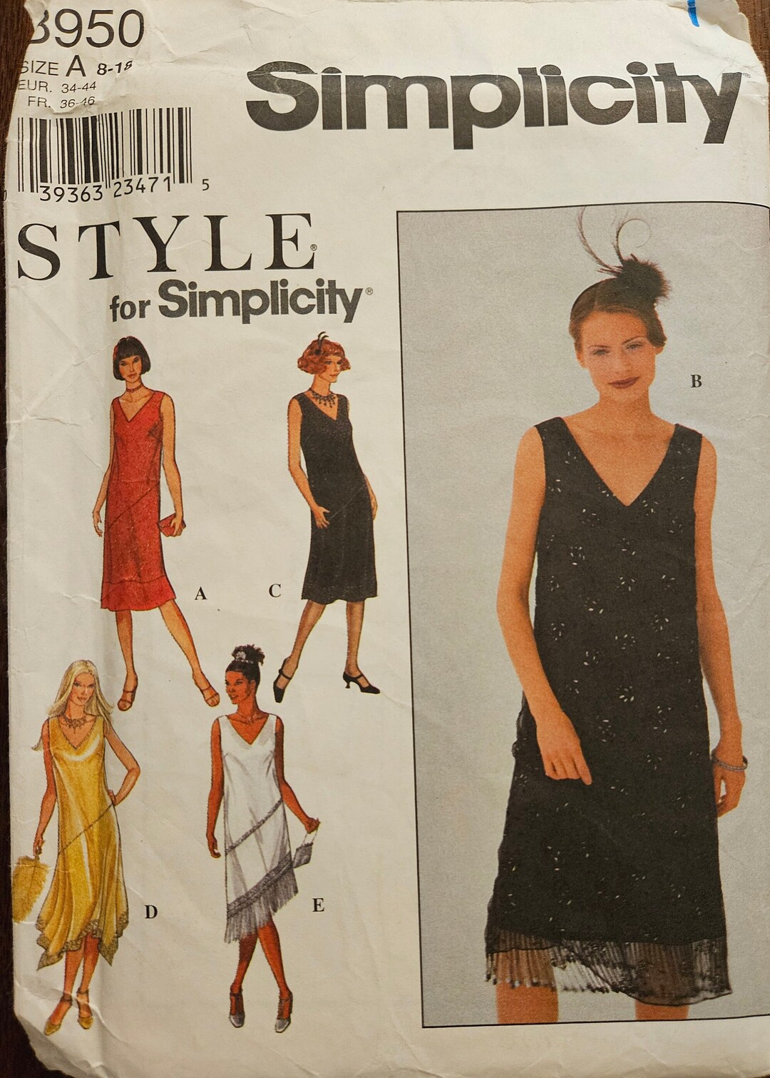 Simplicity 8950 Misses Woven Dress Dropped Waist, A-line, Skirt Options ...