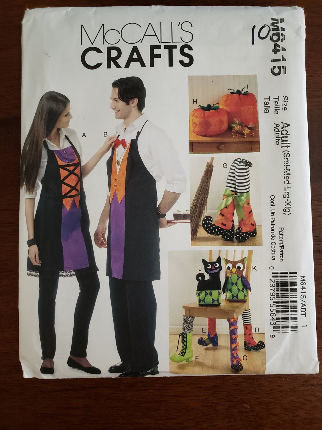 Mccalls M6415 Halloween Decor Adult Aprons Fabric Pumpkins - Etsy