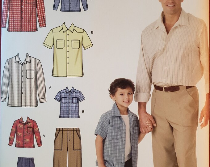 Simplicity 4760 Boys & Mens Pants and Shirt | Collar, Sleeve and Pocket ...