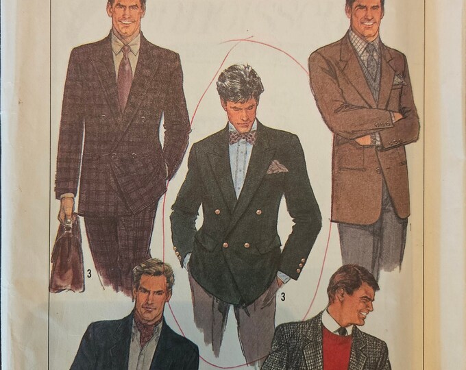 Simplicity 8783 Mens Jacket/blazer | Single-breasted or Double-breasted ...
