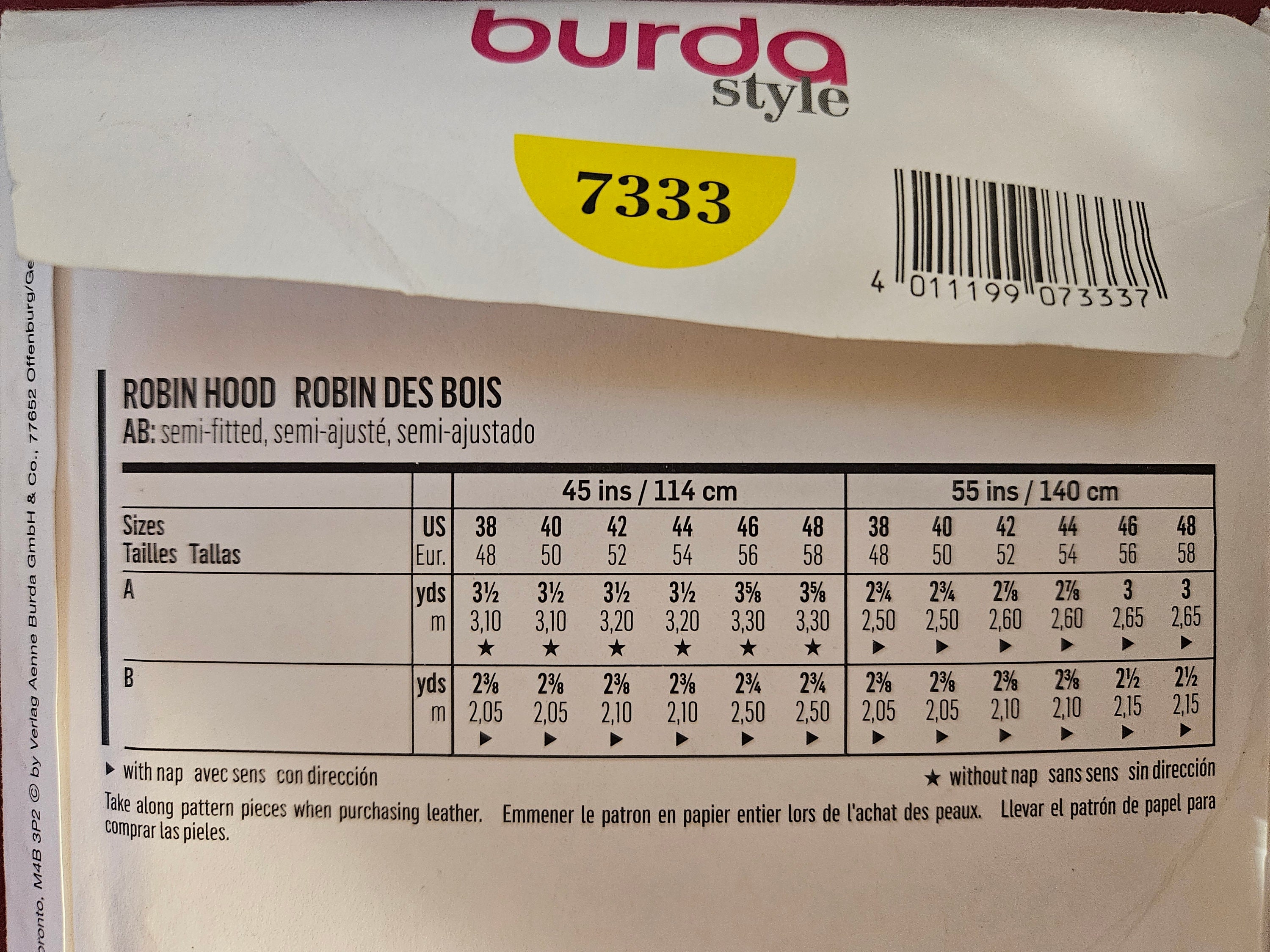 Burda 2768 Mens Robin Hood Costume/cosplay Cape With Hood and Tunic ...