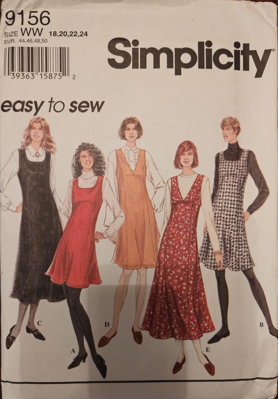 Simplicity 9156 Misses/miss Petite Jumpers | Flared Skirt, Length ...