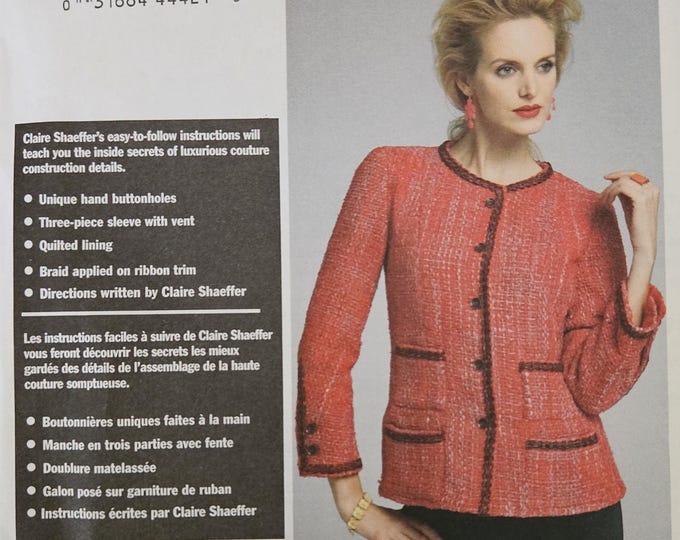 Vogue V8804 Misses Woven Jacket | Semi-fitted, Lined, Princess Seams ...