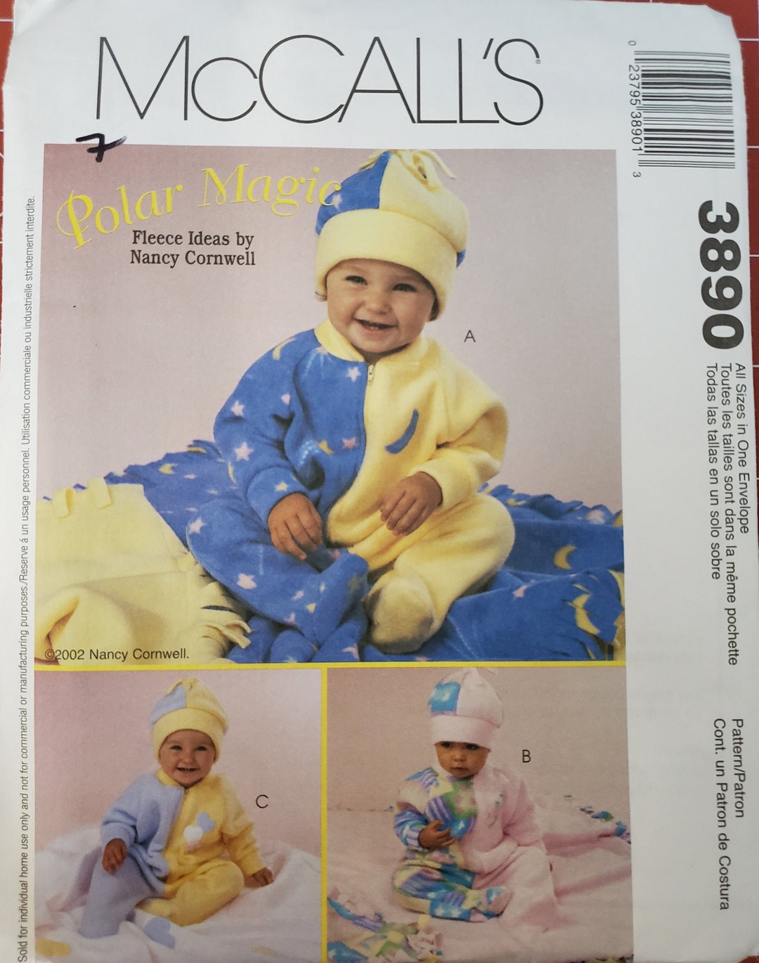Mccalls 3890 Infant Fleece Patterns Zipper-front Jumpsuit, 3 Blankets ...