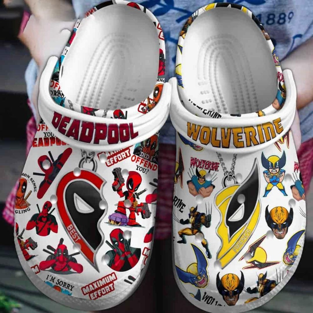 Deadpool and Wolverine Slippers, Deadpool Shoes, Kid/adult Sandals ...