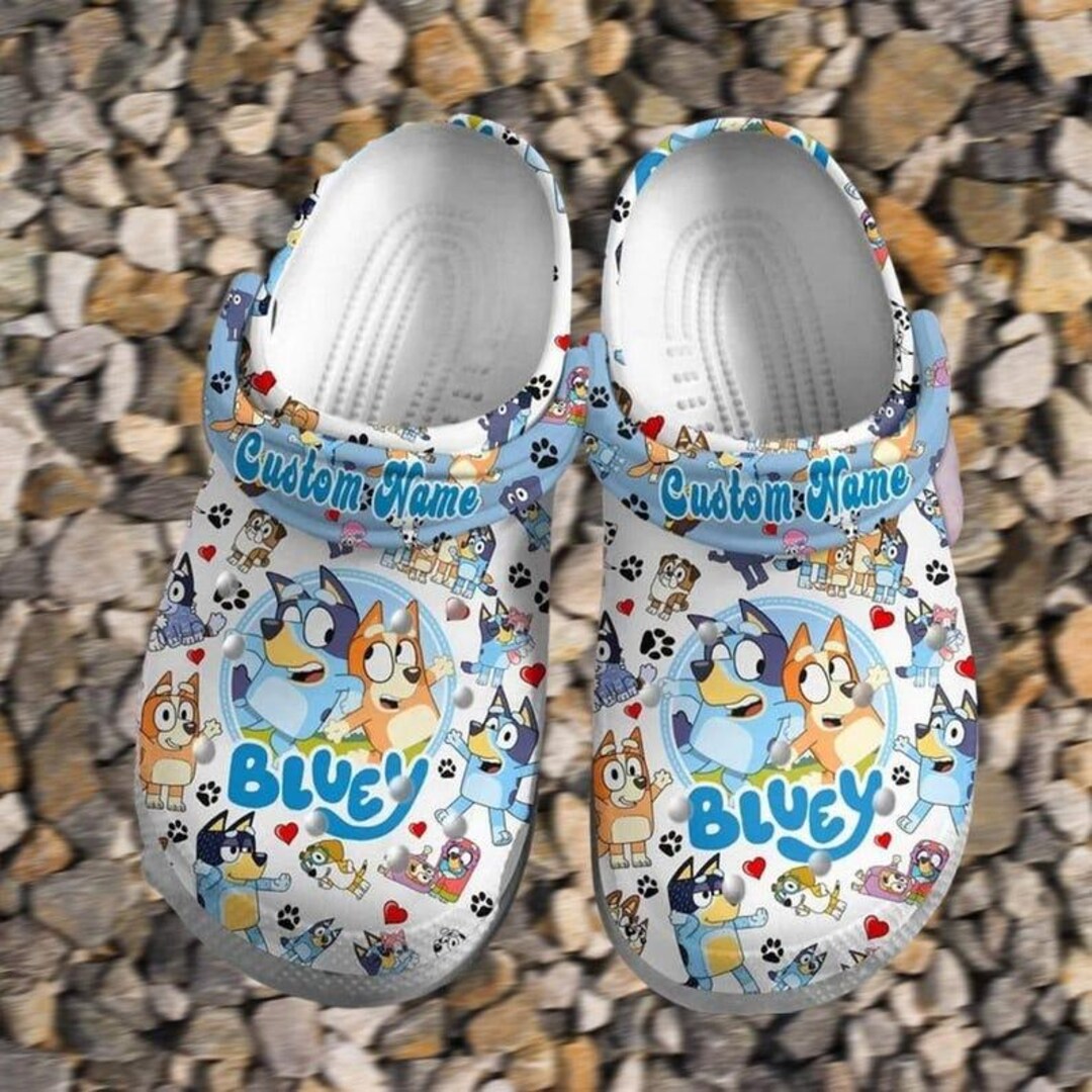 Bluey Pattern Slippers, Bluey Character Shoes, Kid/adult Sandals ...