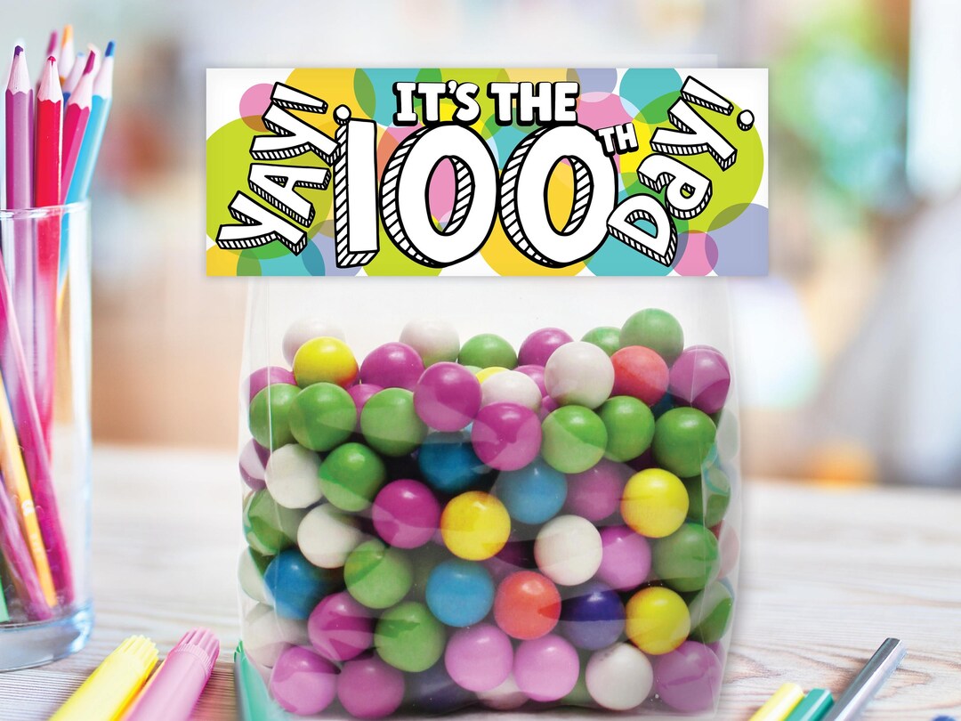 100th Day of School Bag Topper, 100 Days of School, Yay It's the 100th ...
