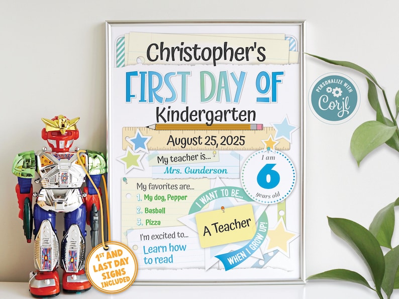 Editable First & Last Day of School Signs Bundle | Printable Templates ...