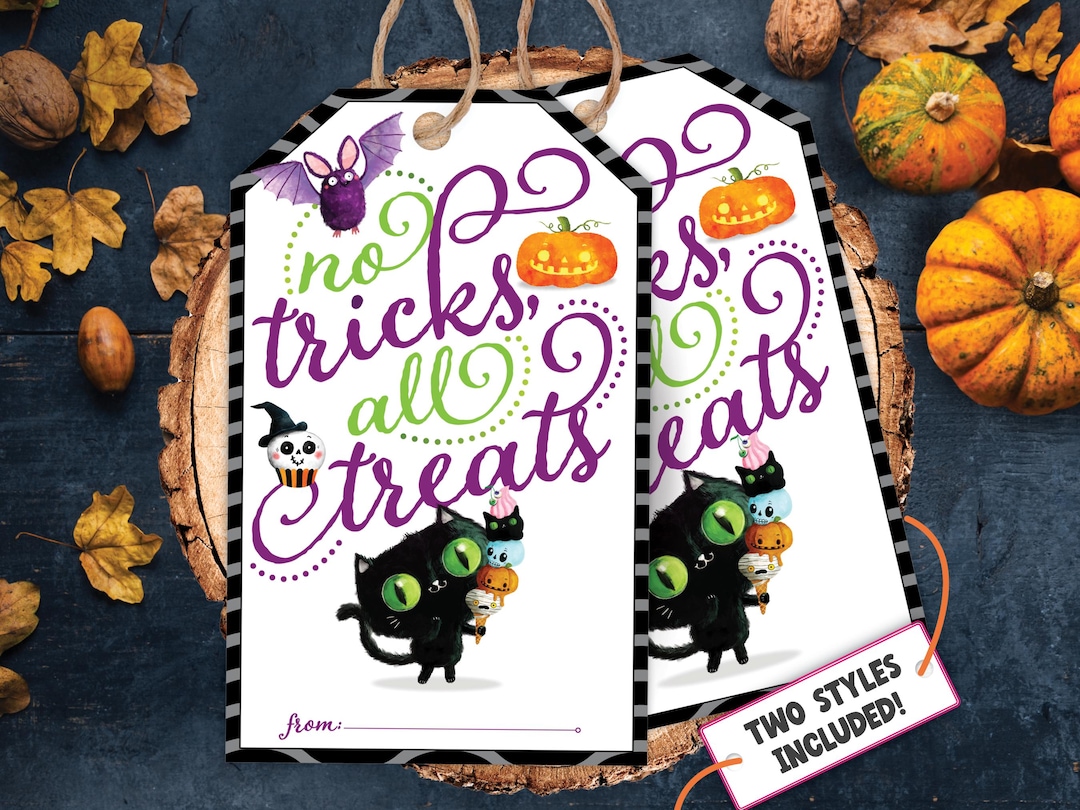 Printable Halloween Gift Tags, DIY Halloween Hang Tags, Boo Basket Tags ...