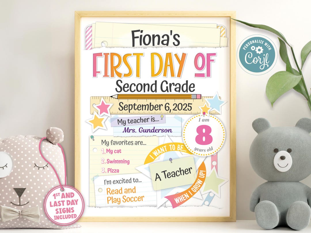 Editable First & Last Day of School Signs Bundle | Printable Templates ...