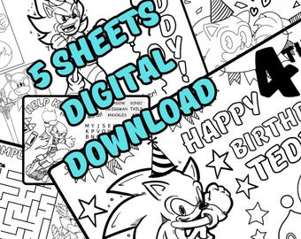 coloring pages of sonic x
