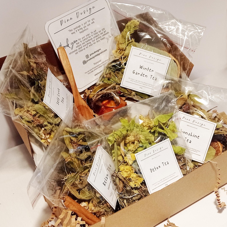 Healing Herbal Tea Gift Box From Nature, Wellness Tea, Detox Tea, Relax ...