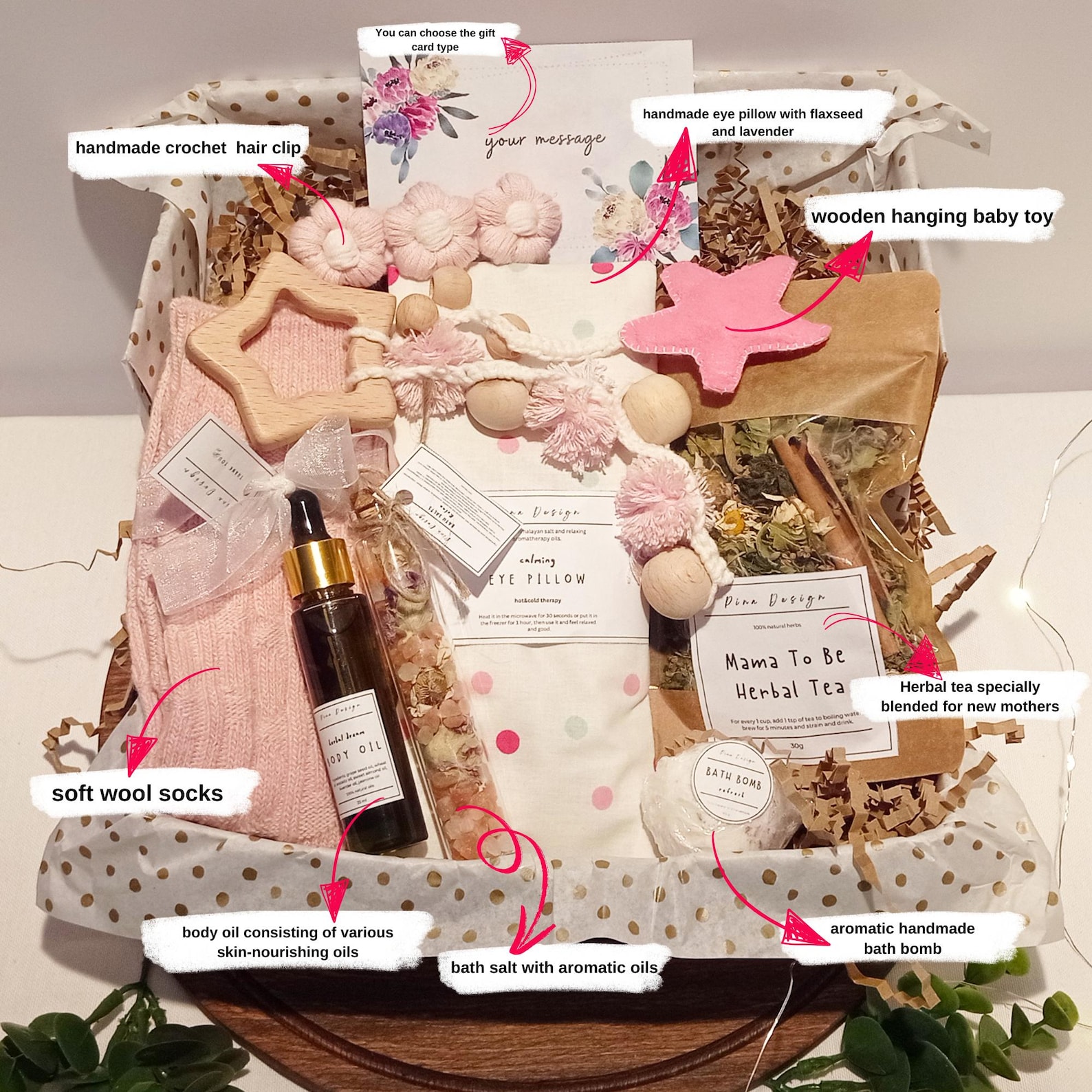 Postpartum Celebration Gift, Baby Shower Gift Box for Girl, New Mom ...