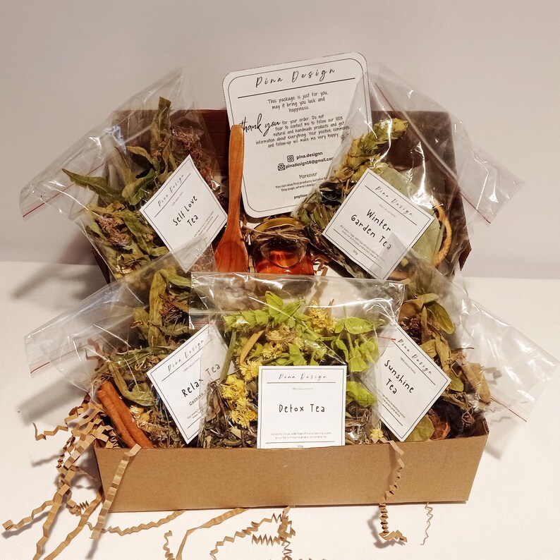 Healing Herbal Tea Gift Box From Nature, Wellness Tea, Detox Tea, Relax ...