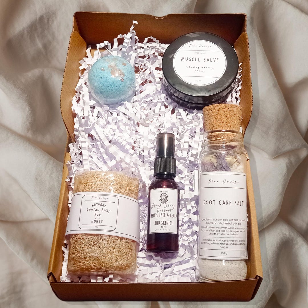 Beard Care Set, Men Self Care Kit, Men Care Package, Relaxation Gift ...