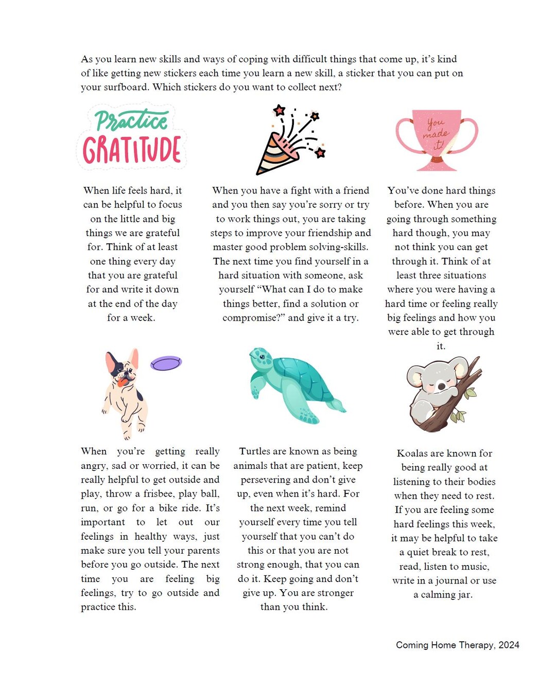 Riding the Waves of Anxiety Worksheet for Kids, Coping, Growth Mindset ...