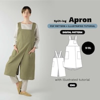 Sewing Pattern Split-leg Potters Apron: Instant PDF Download Guide - Etsy