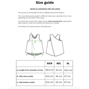 Cross Back Top Sewing Pattern | Easy Sewing Pattern PDF for Beginners ...
