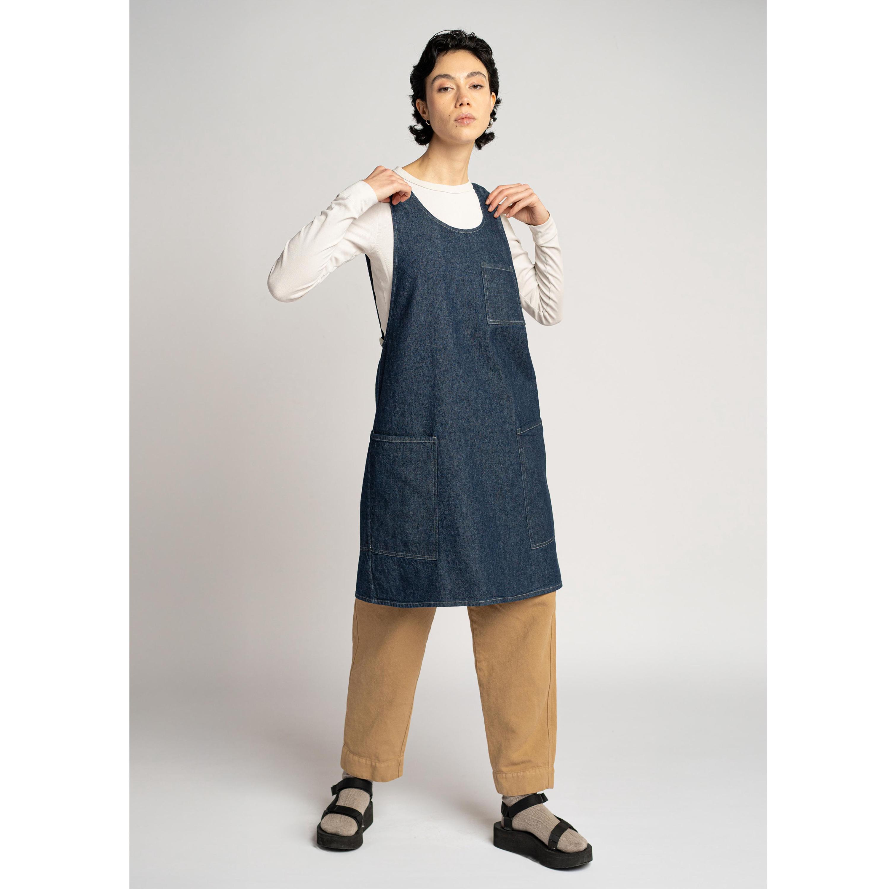 Cross Back Apron Sewing Pattern PDF | Japanese Pinafore Apron Pattern ...