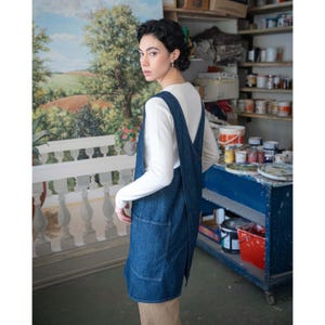 Cross Back Apron Sewing Pattern PDF | Japanese Pinafore Apron Pattern ...
