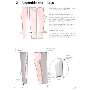 Dafne Pants Sewing Pattern PDF | Elastic Waist Pants Pattern Pdf | Easy ...