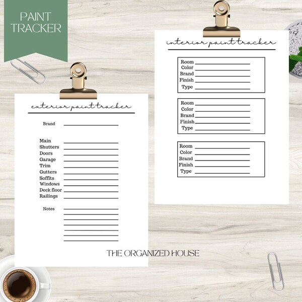 Paint Color Tracker - Etsy