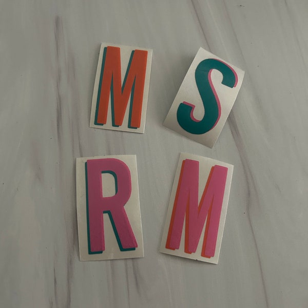 Preppy Letter Sticker - Etsy