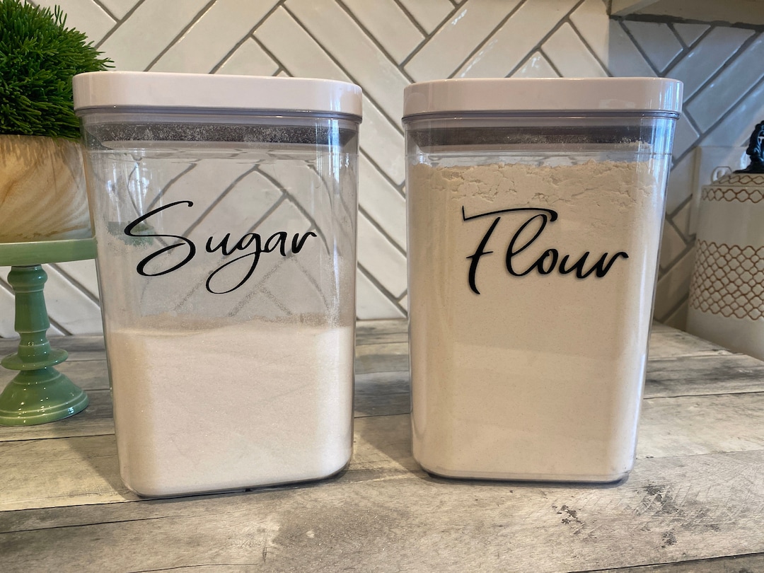 Pantry Organizing Labels Decals - Flour - Sugar - Tea - Coffee {NEW ...