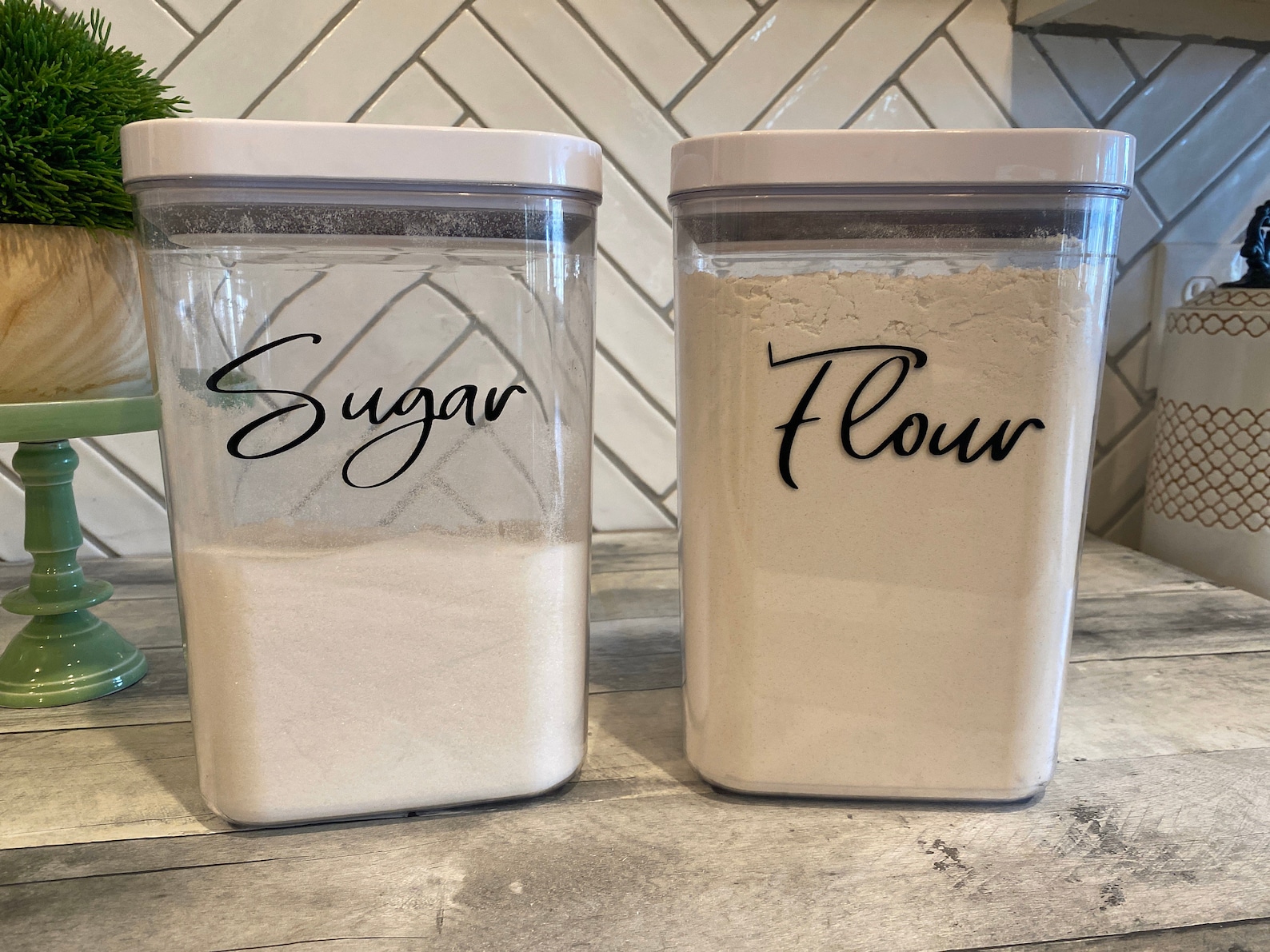 Pantry Organizing Labels Decals - Flour - Sugar - Tea - Coffee {NEW ...