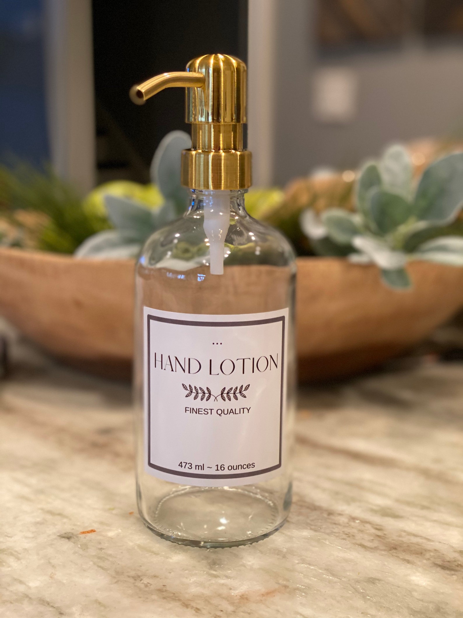 Modern Glass Apothecary Refillable Hand Lotion Pump Dispenser - Etsy