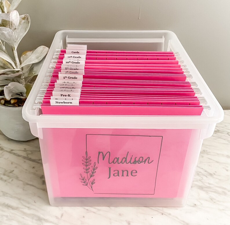 Kids Memory Organization School Box Photo Box Papers Keepsakes - Etsy