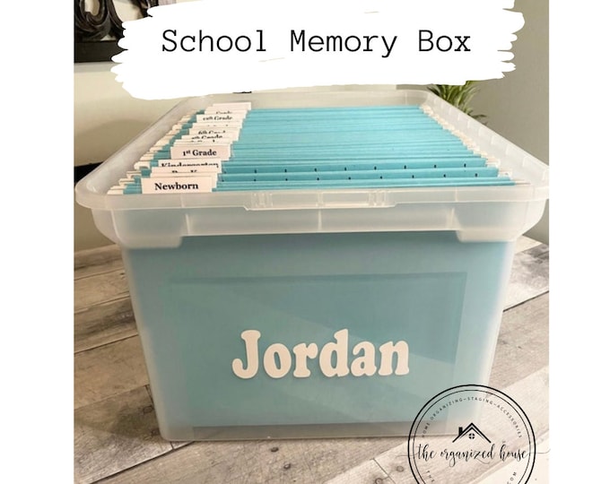 Kids Memory Organization School Box Photo Box Papers Box NEW - Etsy