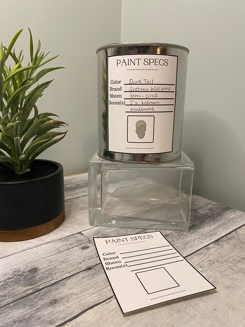 Paint Can Organization Labels - Etsy