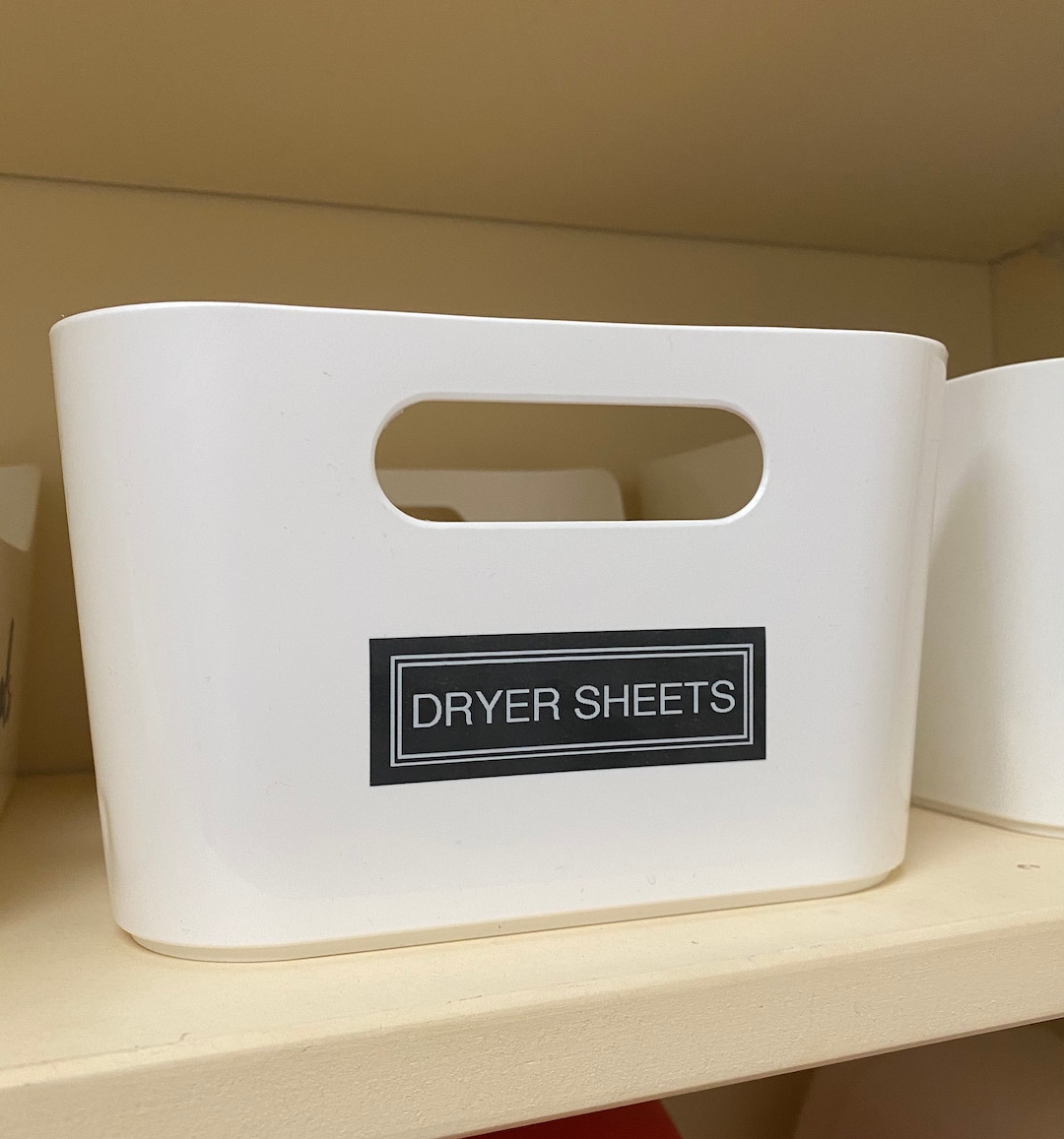 FIVE Custom Black and White Label Stickers Organizing - Etsy