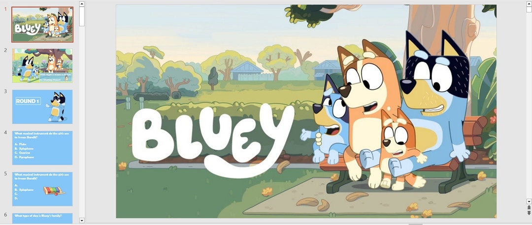 Bluey Trivia Presentation - Etsy