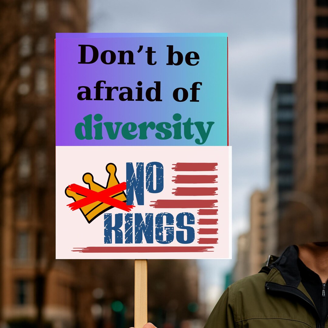 Diversity Not Dictatorship Protest Sign PRINTABLE, Anti-trump Protest ...
